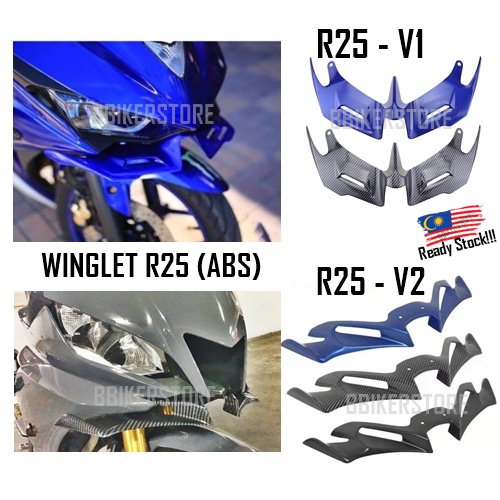 Yamaha R25 v1 v2 Winglet Aerodynamic Racing2014-2016-2018-2020-2023 ABS ...