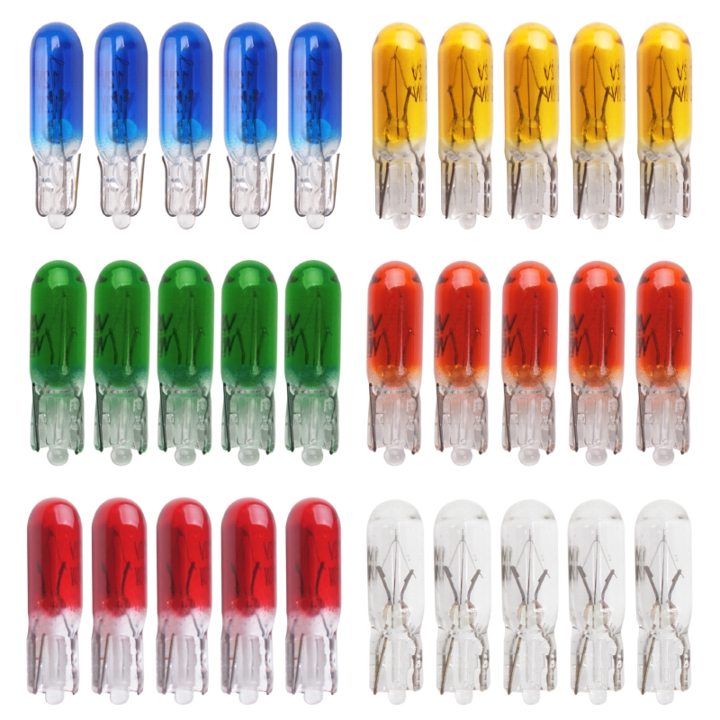 T5 led light instrument lights Dashboard bulb Blue/red/amber/yellow 10 ...