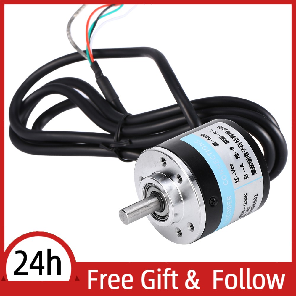 [Ready Stock] 600P/R Rotary Encoder 5V-24V AB 2-Phases Shaft 6mm ...