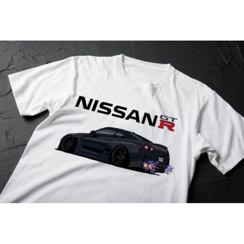 Car t-shirts/automotive car t-shirts black Nissan GTR R35 | Shopee Malaysia