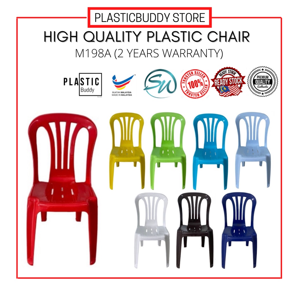 Ready Stock Buatan Malaysia M198A High Quality Plastic Chair or Dining ...