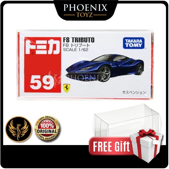 [PhoenixToyz] 100% ORIGINAL Takara Tomy Tomica 59: Ferrari F8 Tributo [Free Gift: Protector ...