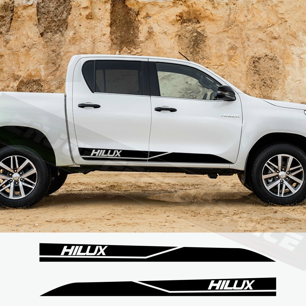 2PCS Car Door Side Stickers For Toyota Hilux Revo Vigo Sport PIckup ...