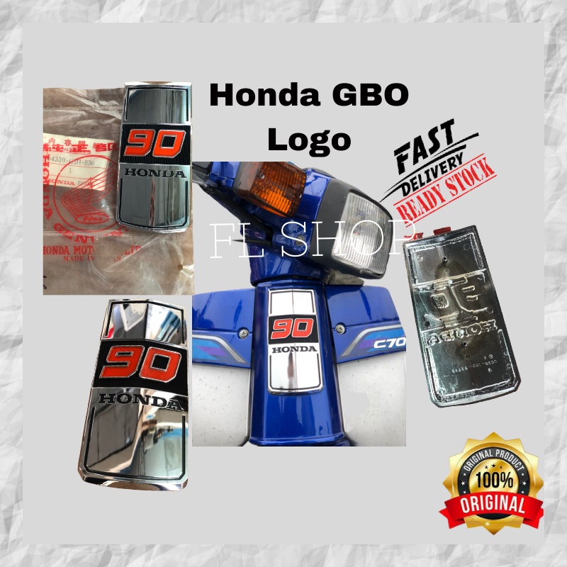 100% Original GBO HONDA PETAK EMBLEM CHROME C90 Logo (BOON SIEW ...