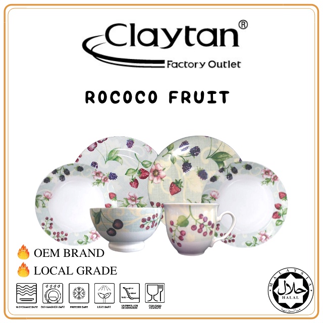 CERAMICS TABLEWARE 807FS-ROCOCO FRUIT PINGGAN MANGKUK | Shopee Malaysia
