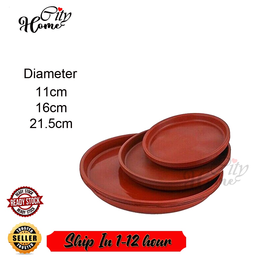 21.5cm FLOWER POT PLASTIC TRAY SAUCER PLANTS FLOWERS LAPEK PASU BUNGA ...