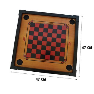 Wooden Carrom Board 2in1 Mini Draught Dam Haji Big Carrom Board Games ...