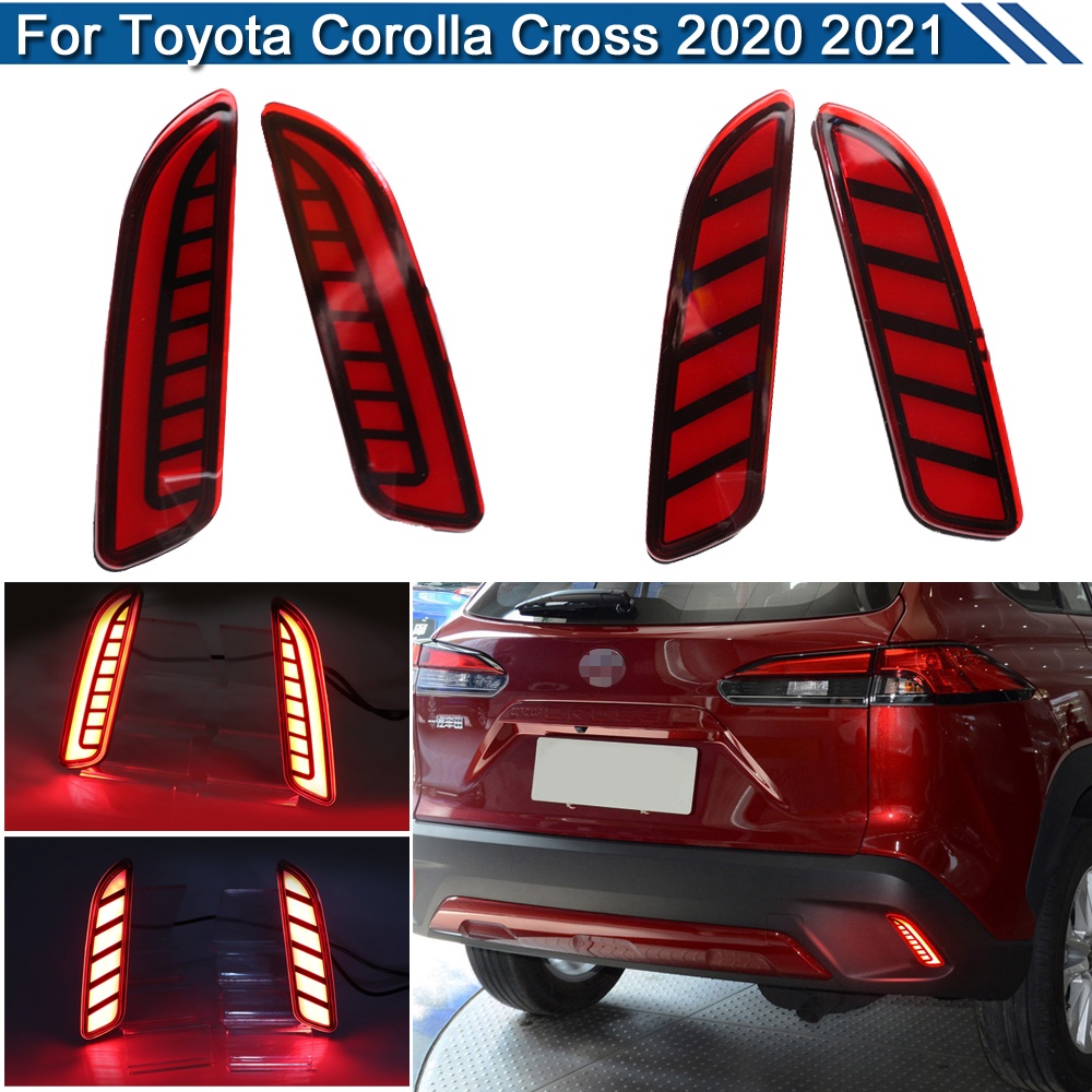 2Pcs LED Rear Bumper Reflector Warning Light For Toyota Corolla Cross ...