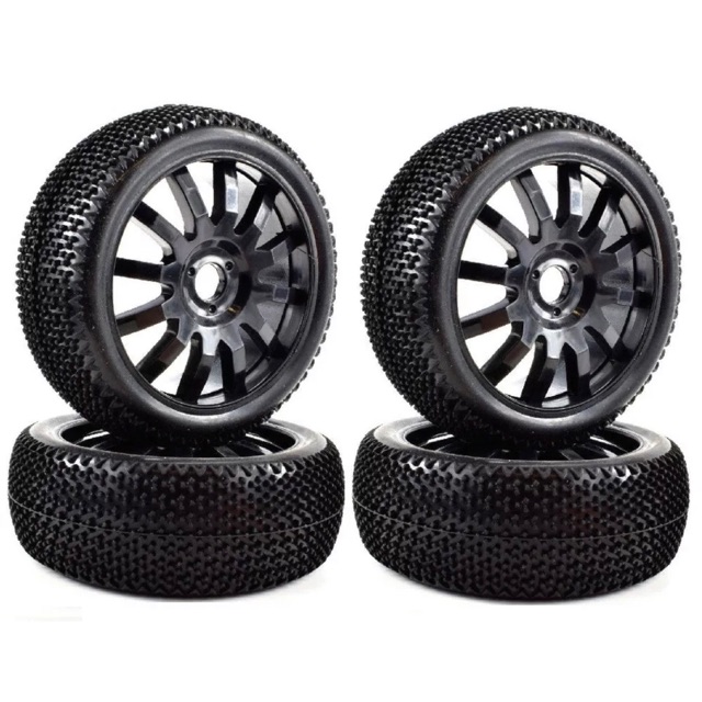 Apex RC 1/8 Off-Road Buggy Black 12 Spoke Wheels (Set of 4 wheels ...