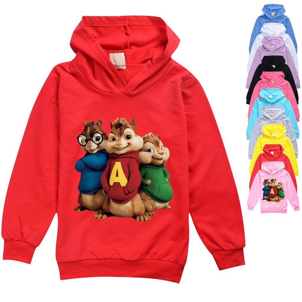 Age 2-15Yrs Kids Boys Girls Hoodies Alvin and the Chipmunks Long Sleeve ...