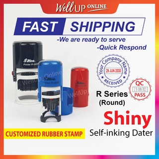Shiny - R series (Round) with Date (Chop) Rubber Stamp R-517D/R-524D/R ...