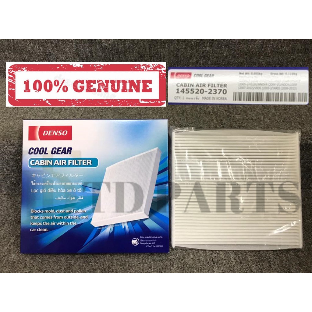 100% GENUINE DENSO COOL GEAR CABIN FILTER AIRCOND FILTER TOYOTA HIACE ...