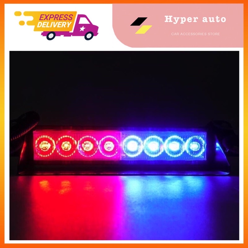 8 LED High Power Strobe Lights Flashing Emergency Warning Light ...
