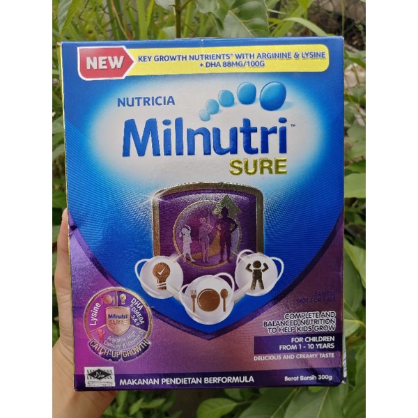 Nutricia Milnutri Sure for 1-10 years kid (SAMPLE PACK 300G) | Shopee ...