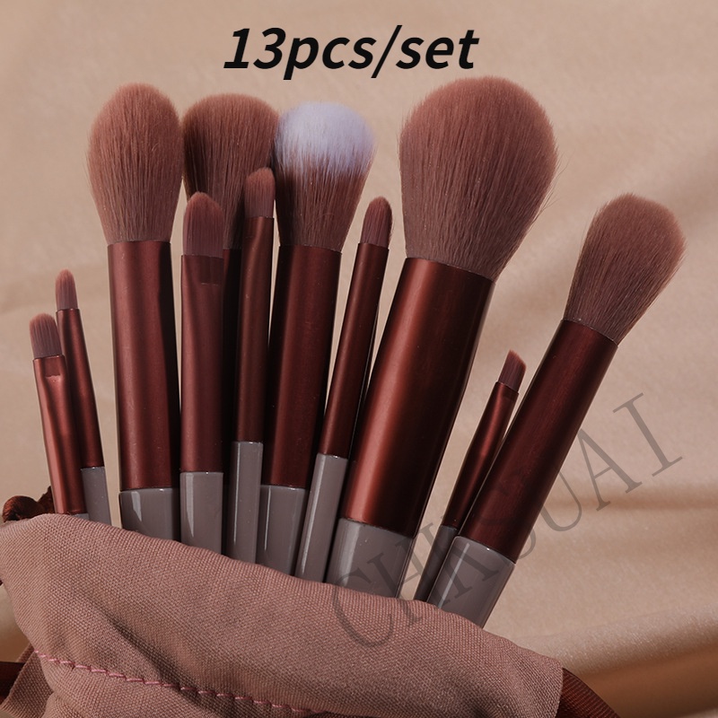 13 Pieces Soft Fluffy Makeup Brushes Set Foundation Blush Powder ...