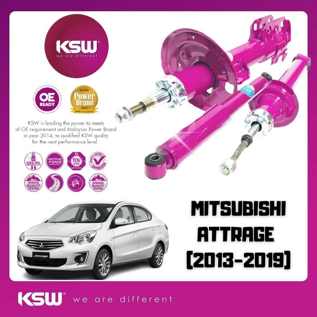 🔥Ksw Shock Absorber[Gas]Mitsubishi Attrage [2013-2019]Front & Rear ...