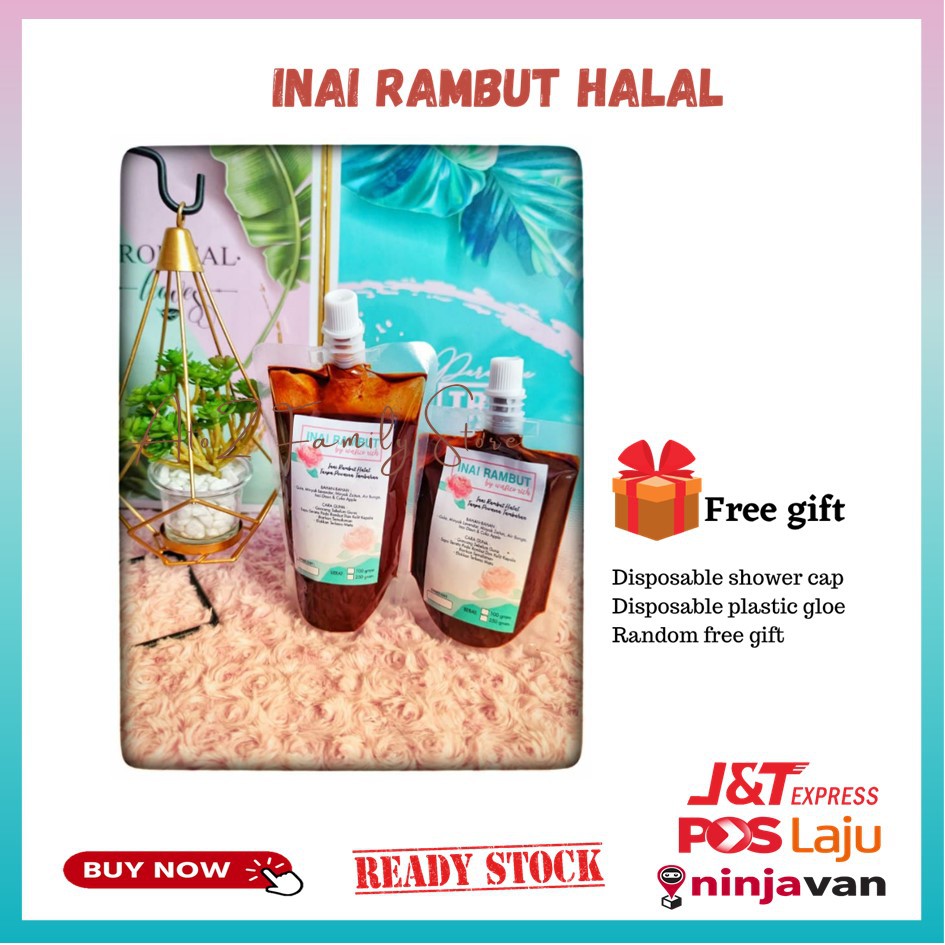 Inai Rambut Halal Merah Natural Hair Colouring Inai Rambut Siap Di ...