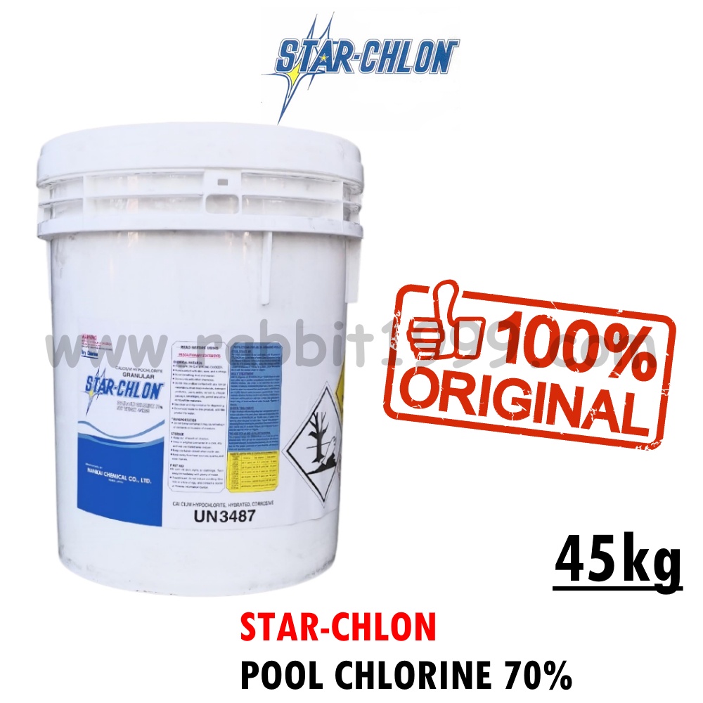STAR-CHLON POOL CHLORINE 70% - granular - 45kg - granules chlorine ...