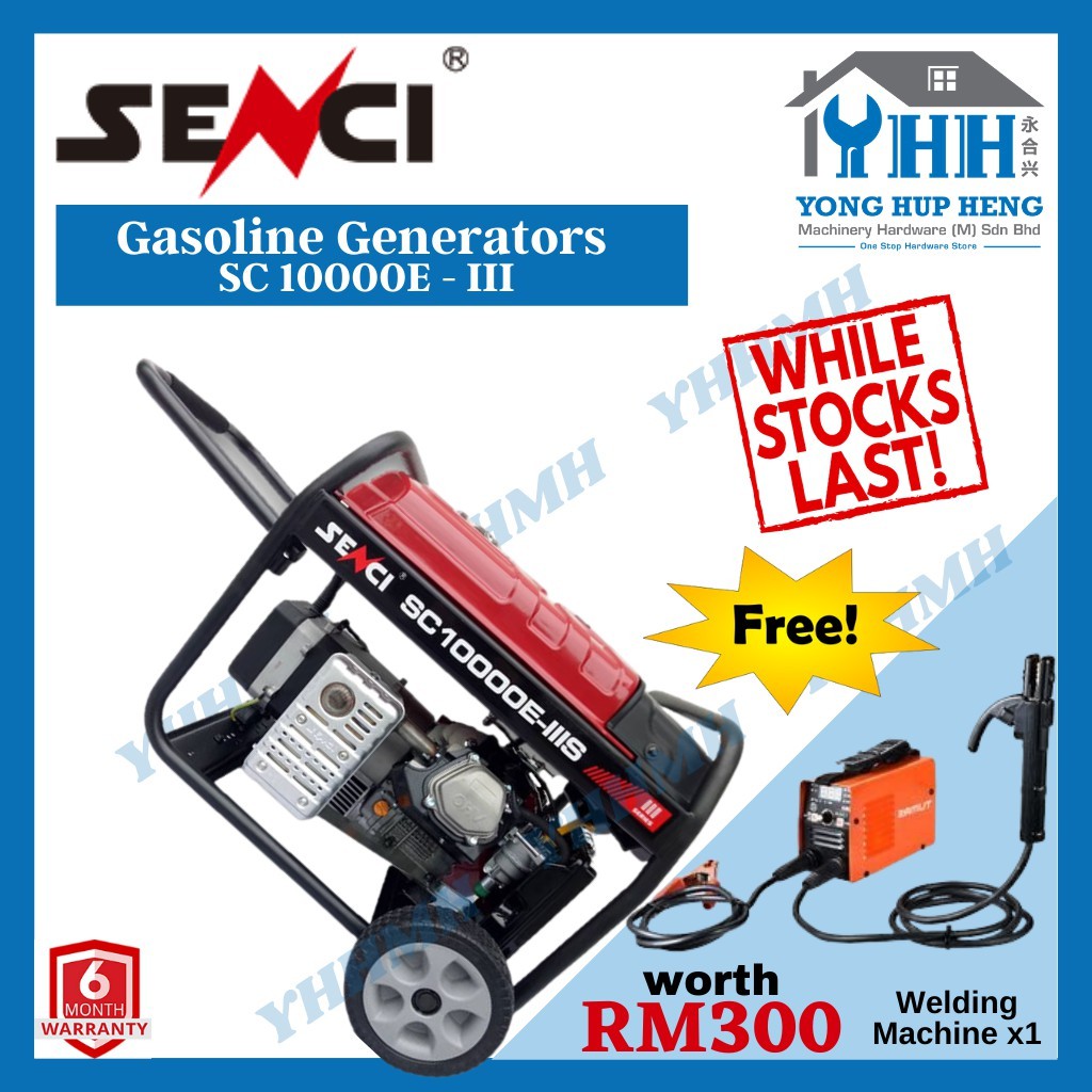 SENCI SC10000E-III GASOLINE PETROL GENERATOR 7.0kW ENGINE SC460 without battery 💥READY STOCK ...