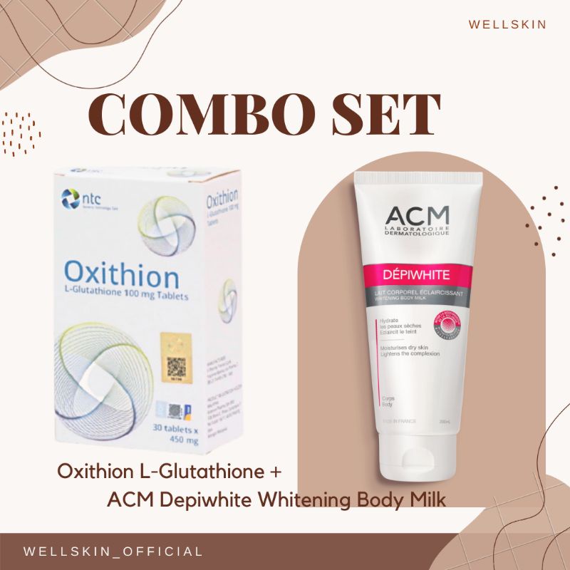 (COMBO SET) Oxithion L-Glutathione Whitening Supplement + ACM Depiwhite ...