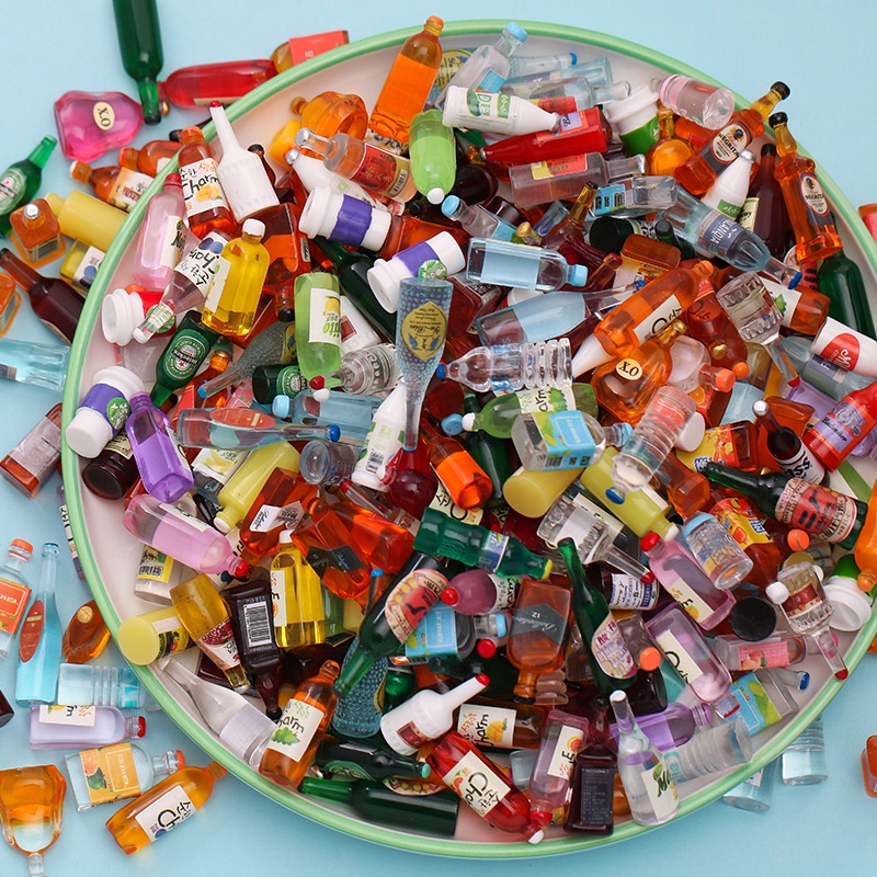 10Pcs Mini Soda Drinks Bottle For 1:12 BJD Dolls Pretend Play Toy ...