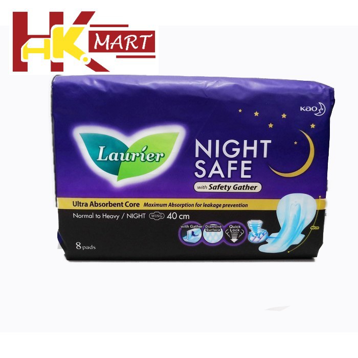Laurier Night Safe 35cm / 40cm / 8's / 2x8's | Shopee Malaysia
