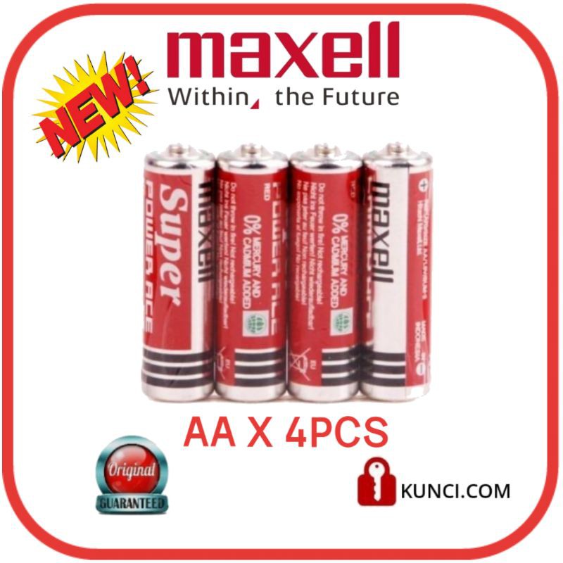 ORIGINAL MAXELL SUPER POWER ACE HEAVY DUTY BATTERY AA (4PCS) | Shopee Malaysia