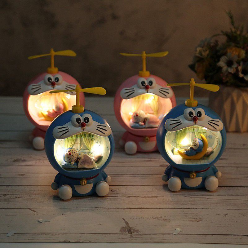DORAEMON HANDMADE NIGHT LIGHT PIGGY BANK SMALL TABLE LAMP DESKTOP ...
