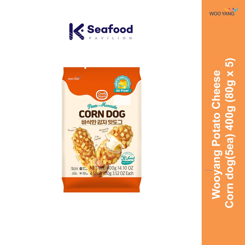 Wooyang Potato Cheese Corn Dog 400g (80g x 5ea) | Shopee Malaysia