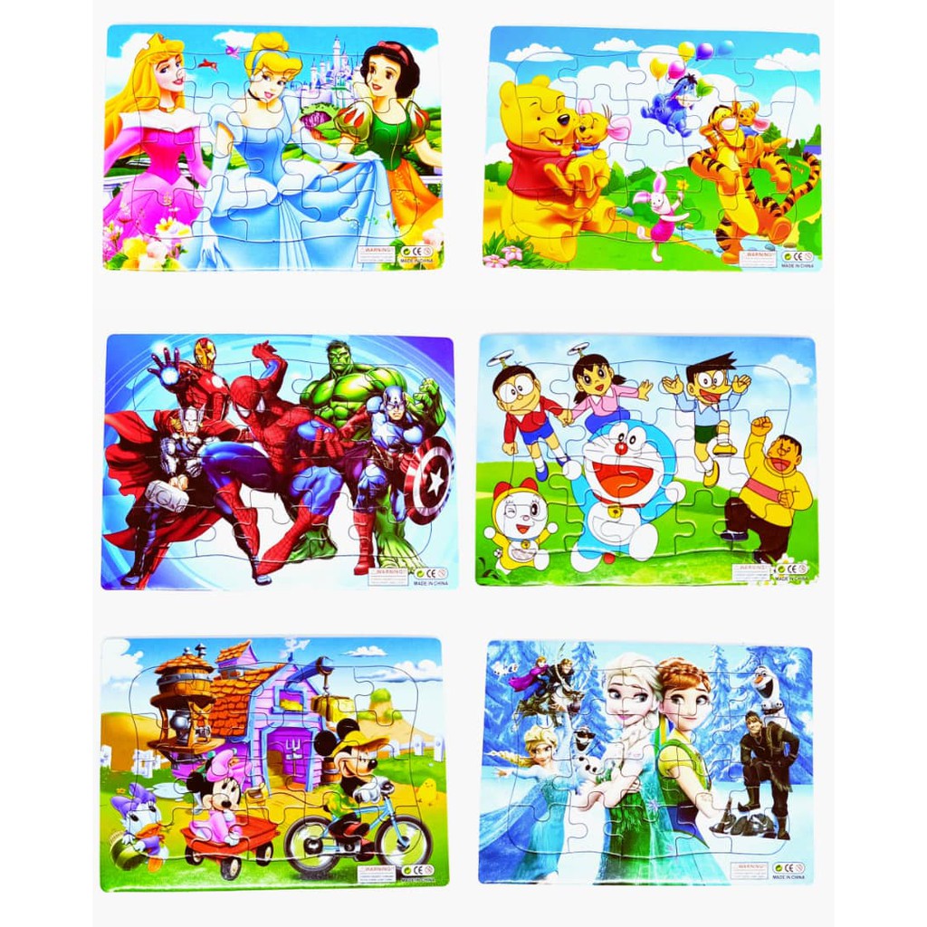 KZM11106 Jigsaw Puzzle 20pcs Disney Frozen Mickey Mouse Doraemon Disney ...