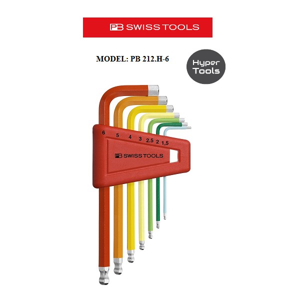 PB SWISS TOOLS RainBow Key L-Wrenches With Ball Point - Model: PB 212.H-6 RB | Shopee Malaysia
