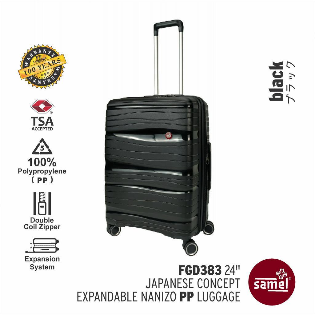 SAMEL 24" FGD 383 JAPANESES CONCEPT EXPANDABLE ANTI THEFT ZIPPER PP ...