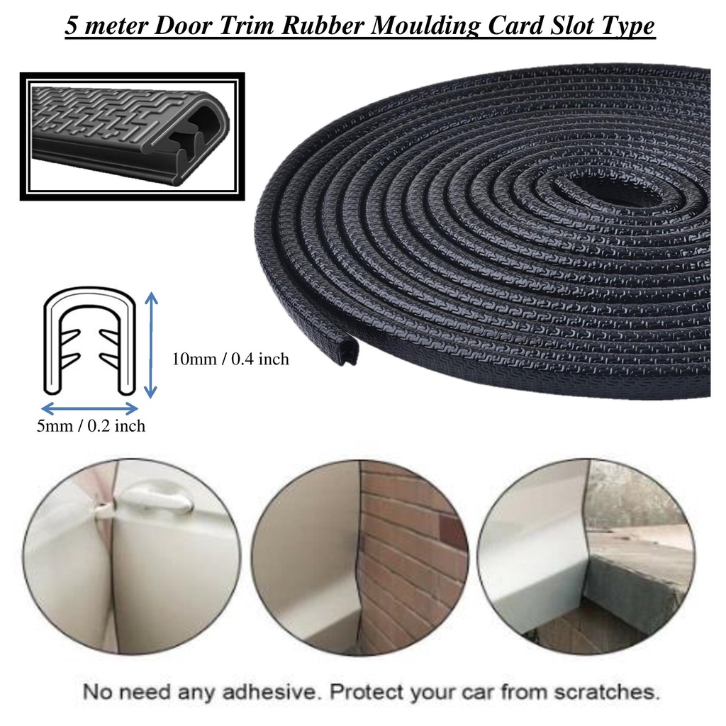 5 Meters Car U Shape Door Edge Bumper Strip sound insulation sealing ...
