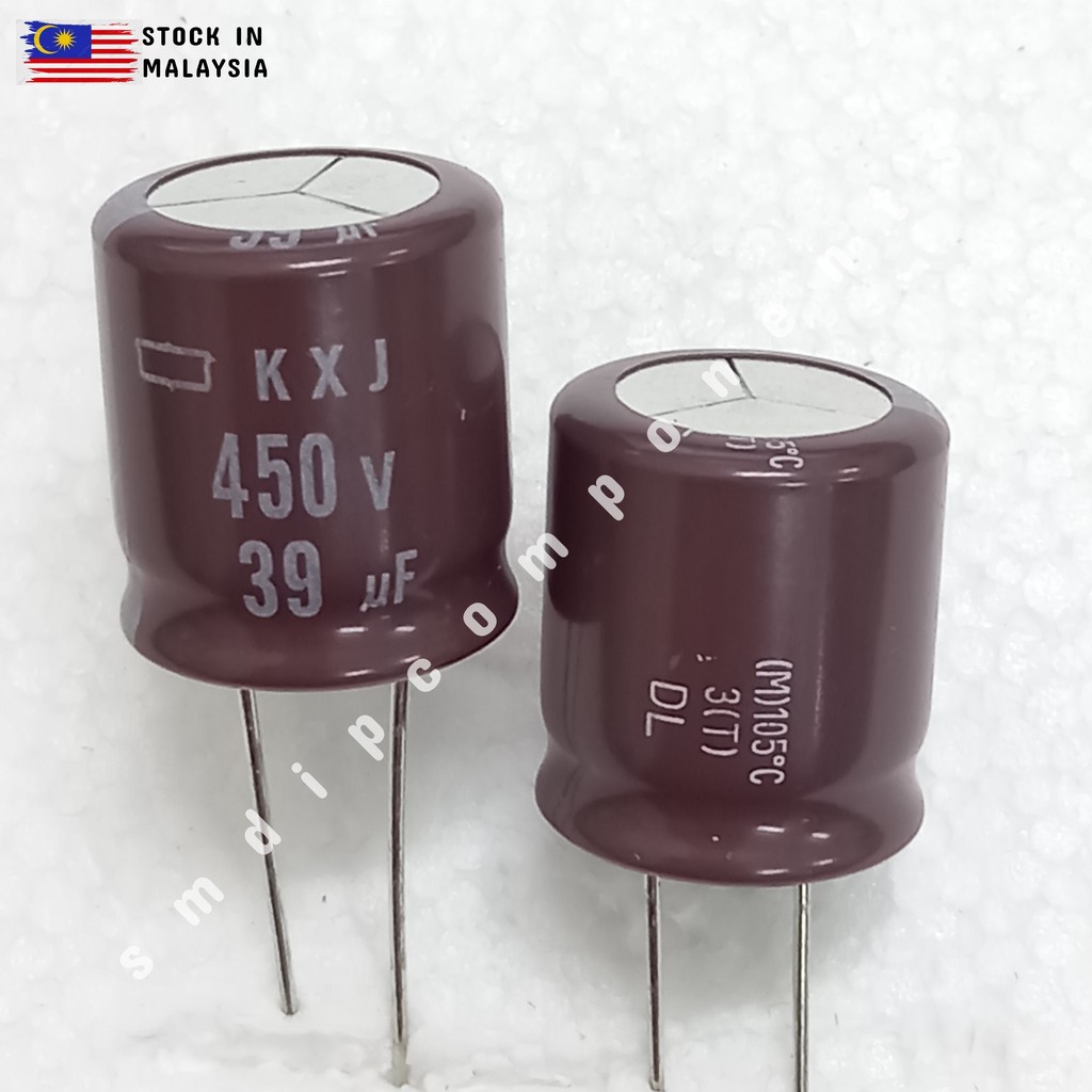 Japanese-Grade 39uF 450V 105°C, Radial Capacitor, 18mm x 20mm | Shopee ...