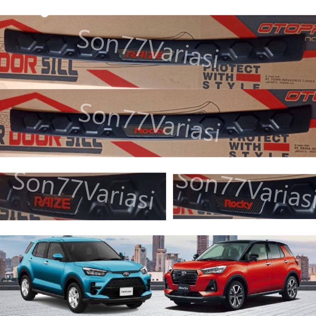 HITAM Rear Sillplate of Toyota Raize Daihatsu Rocky 2021 2022 Black ...