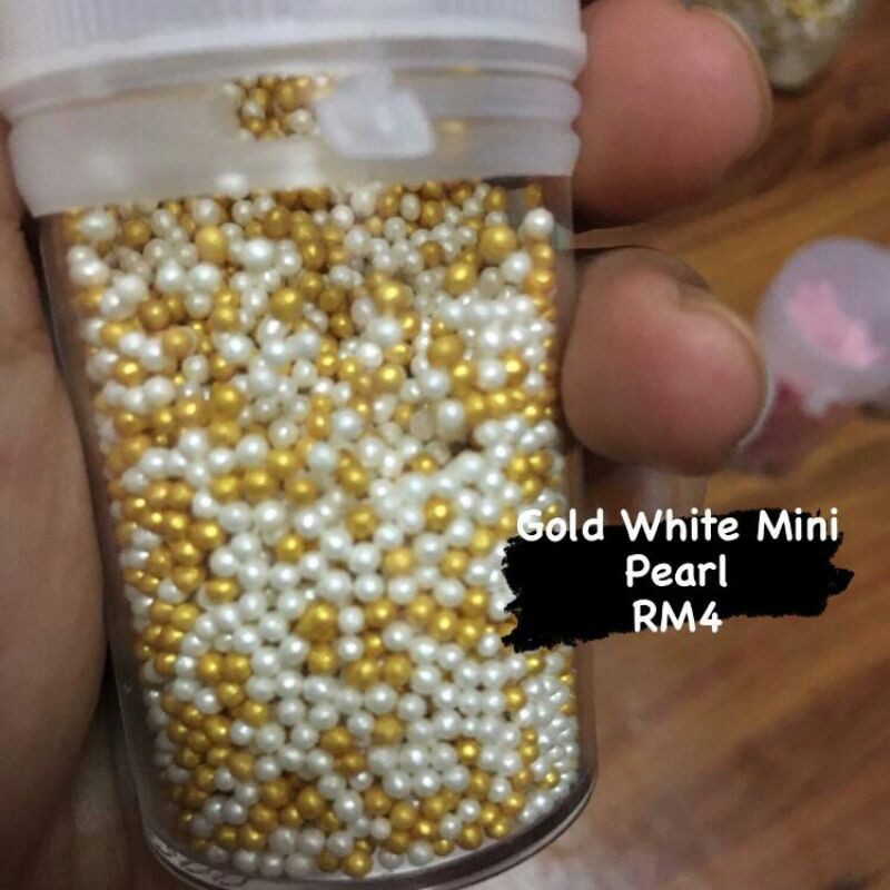 GOLD & WHITE MINI PEARL 30G | Shopee Malaysia