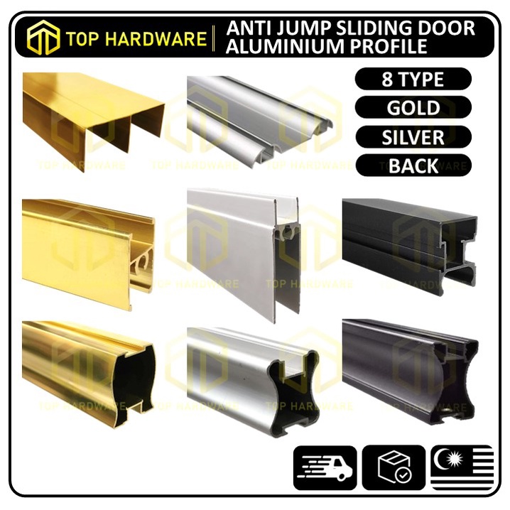TOP🇲🇾 (1.8 METER)(6 KAKI)Anti Jump Aluminium Door Accessories Sliding ...