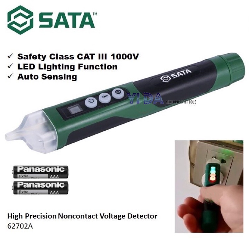SATA 62702A High Precision Noncontact Voltage Detector with LED ...