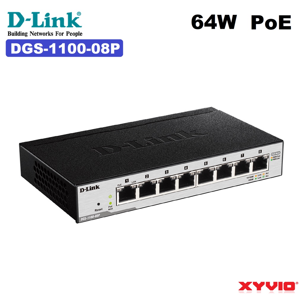D-LINK DGS-1100-05 / DGS-1100-08 8-Port / DGS-1100-08P 8-Port Gigabit ...