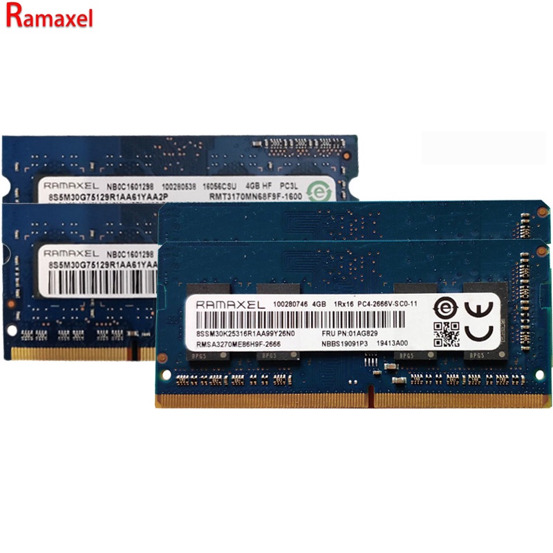 Ramaxel Laptop DDR3 DDR3L DDR4 4GB 8GB RAM 1333/1600/2133/2400/2666MHz Memory SODIMM | Shopee ...
