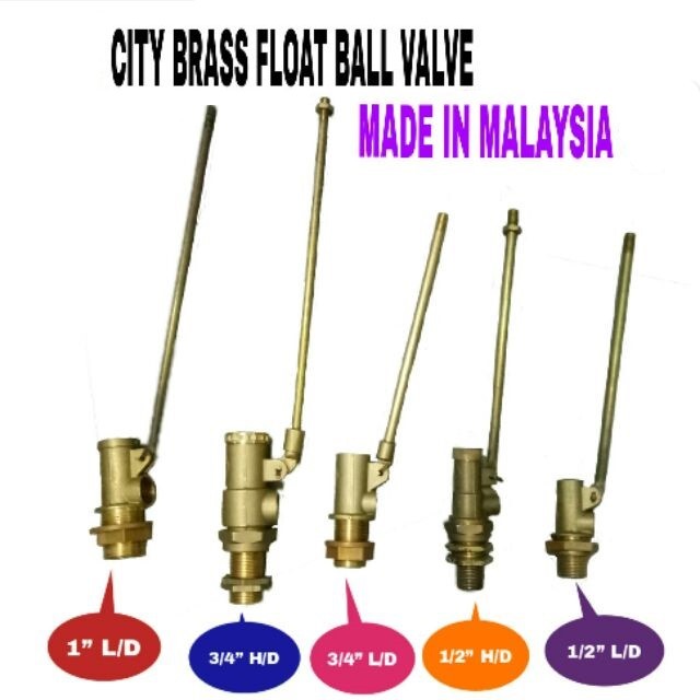 Original City 1/2”- 1", H/D OR L/D Brass Float Arm Valvel -Product of ...