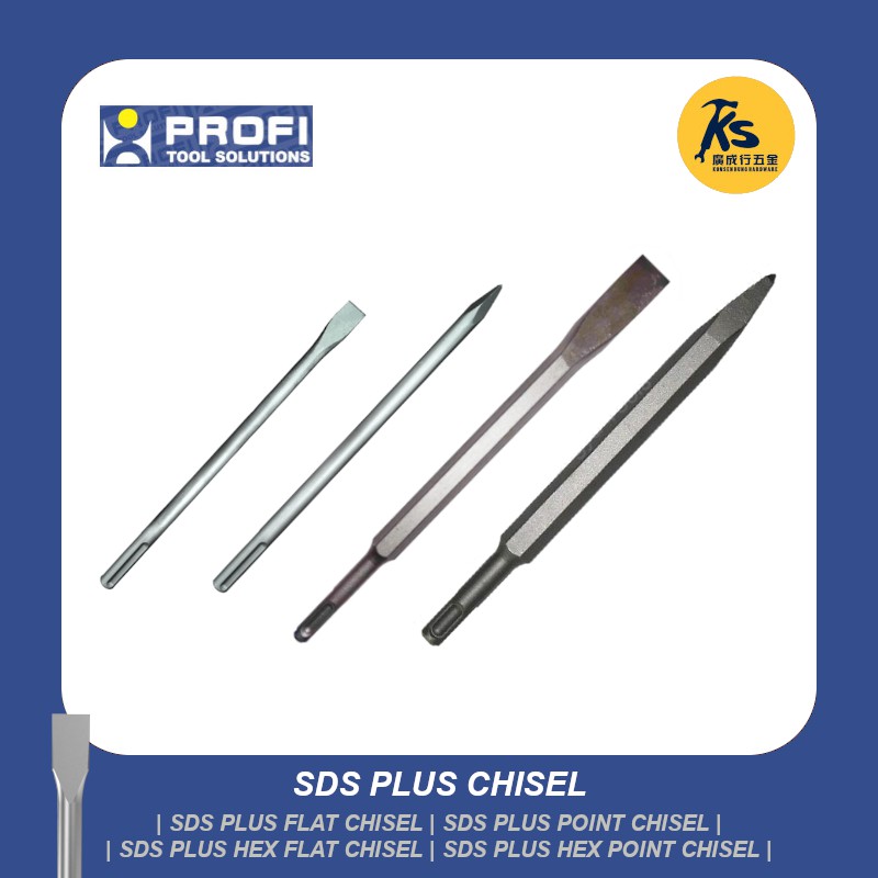 10MM x 160MM and 14MM x 160MM SDS Plus Chisel ( Flat | Point | Hex Flat ...