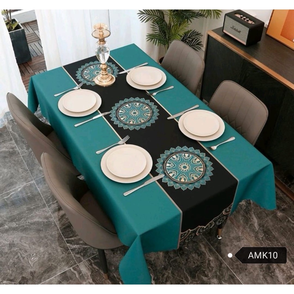 IH+ Alas Lapik Meja Makan Panjang 6 Kerusi / 8 Kerusi. Berlapik Kain ...