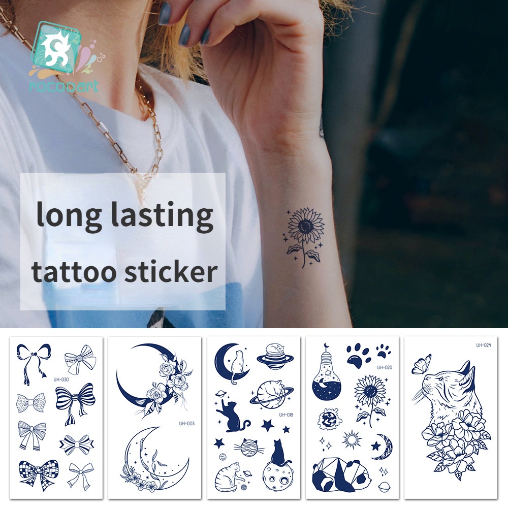 Lasted 15 Days Ins Fake Temporary Waterproof Tattoo Sticker Set Letter ...