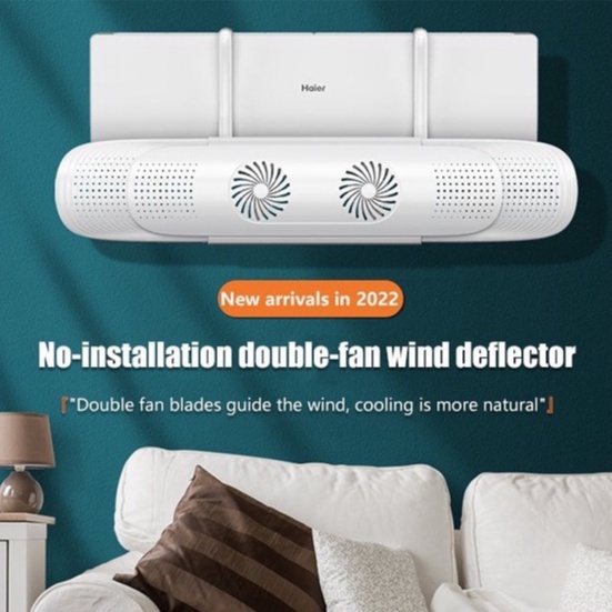 Free installation double-fan air conditioner deflector/Aircon wind air ...