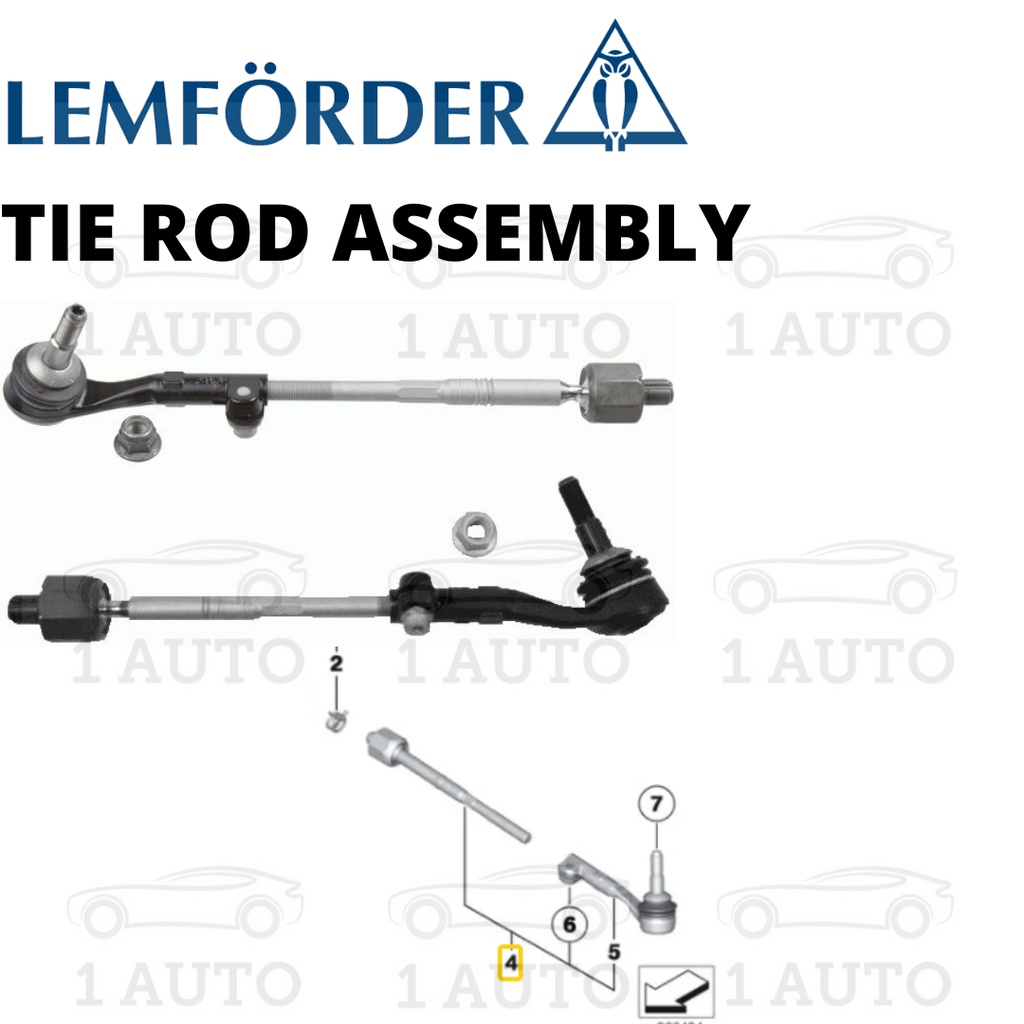 LEMFORDER GERMANY TIE ROD ASSEMBLY BMW E84 E87 E89 Z4 E90 E92 E93 ...