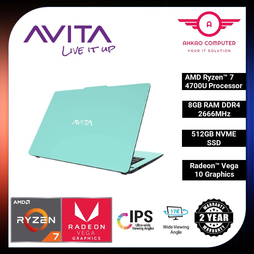 Avita Liber V14 R7 14'' FHD Laptop ( Ryzen 7 4700U, 8GB RAM, 512GB SSD ...