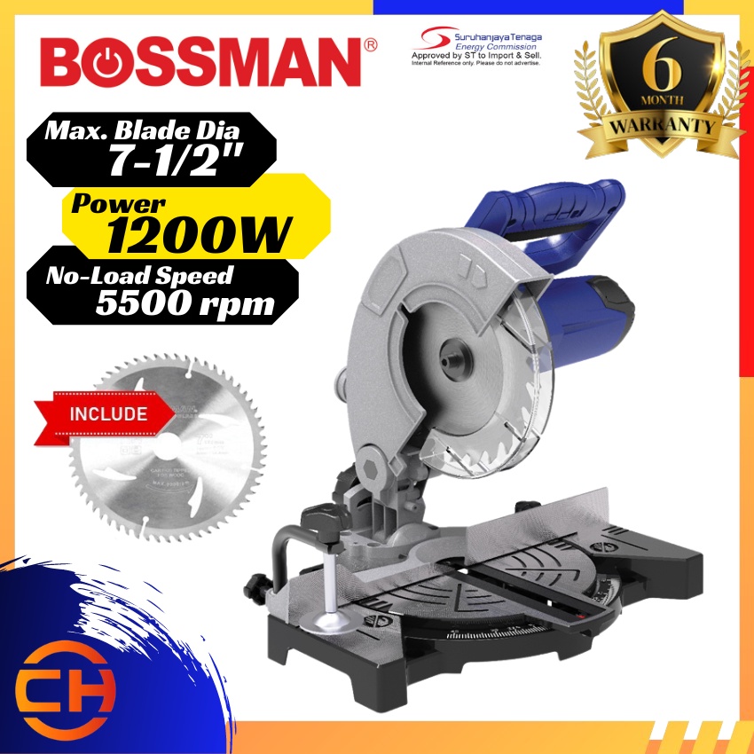 BOSSMAN BCS-190 1200W COMPOUND MITER SAW 7-1/2" | Shopee Malaysia