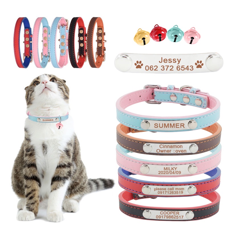 Free Engraving Pet Collar Dog Collar Cat Collar Puppy Collar Dog Tag ID ...