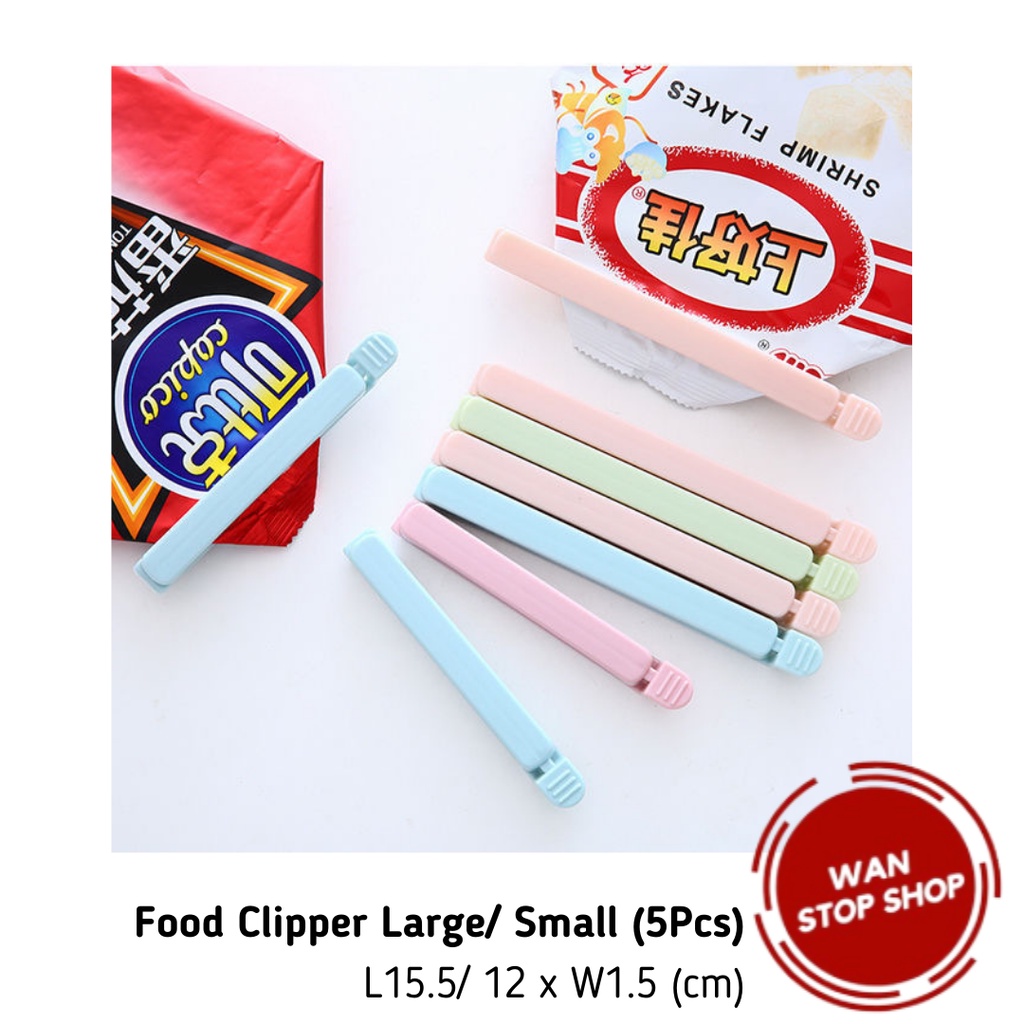 5 PCS Seal Plastic Food Clipper Large/Small Air Tight Kitchen Food ...